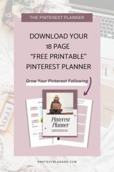 Free Pinterest Planner - One Foxy Blogger